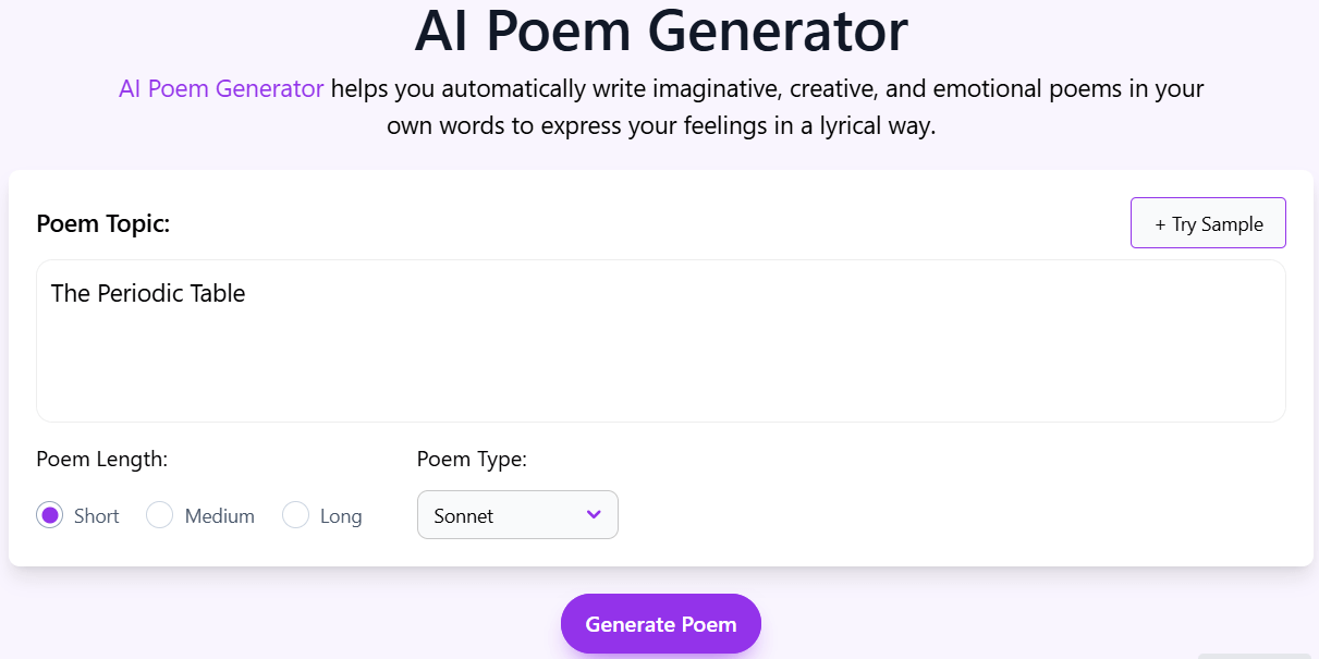 How to Write Poems Using AI Poem Generator?